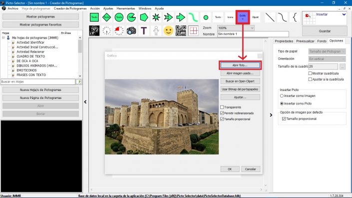 Picto Selector – 14 – Pictogram Maker – Aula abierta de ARASAAC