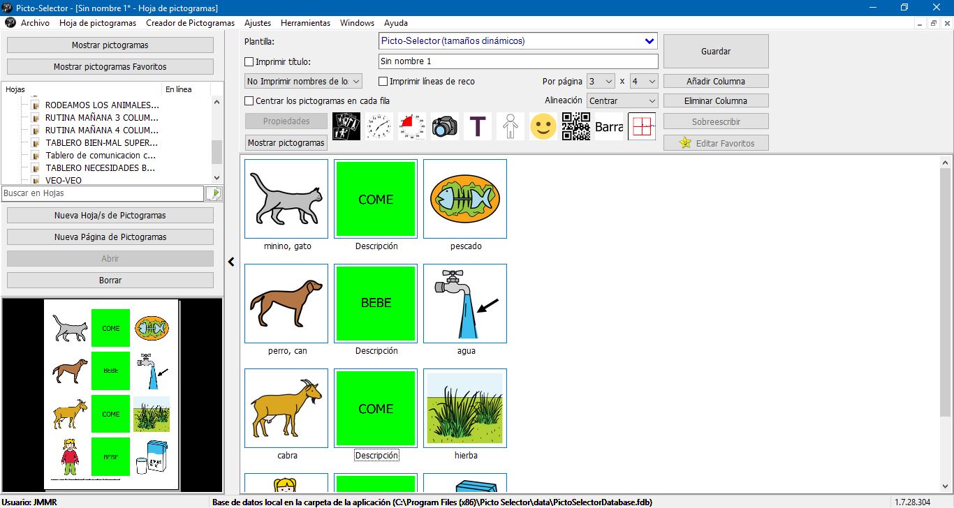 Picto Selector – 8 – Add text boxes – Aula abierta de ARASAAC