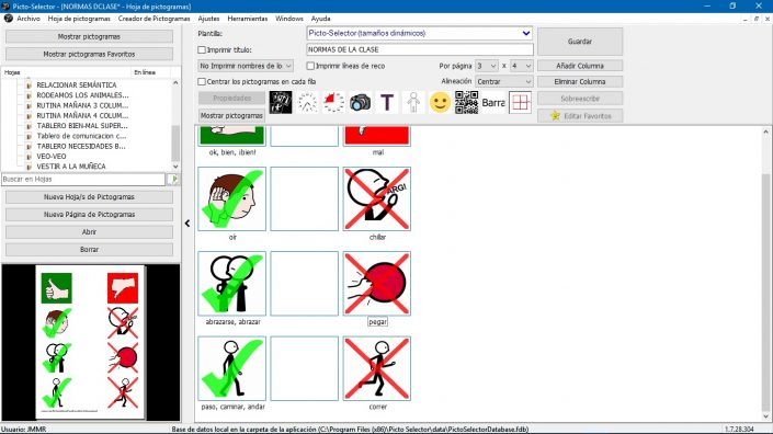 Picto Selector – 9 – Pictogram context menu - Aula abierta de ARASAAC