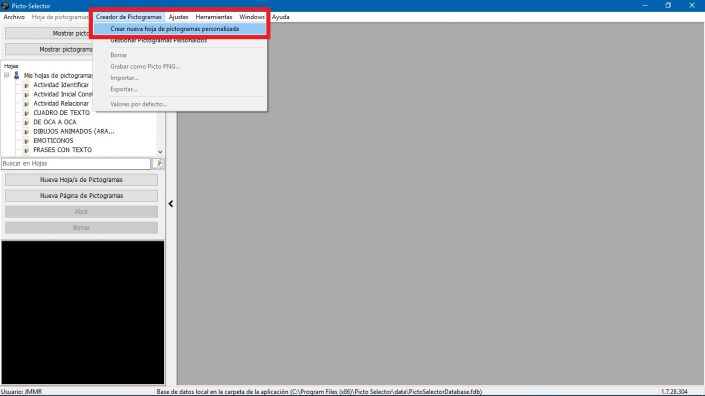 Picto Selector – 14 – Pictogram Maker – Aula abierta de ARASAAC