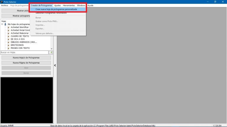 Picto Selector – 14 – Pictogram Maker – Aula abierta de ARASAAC