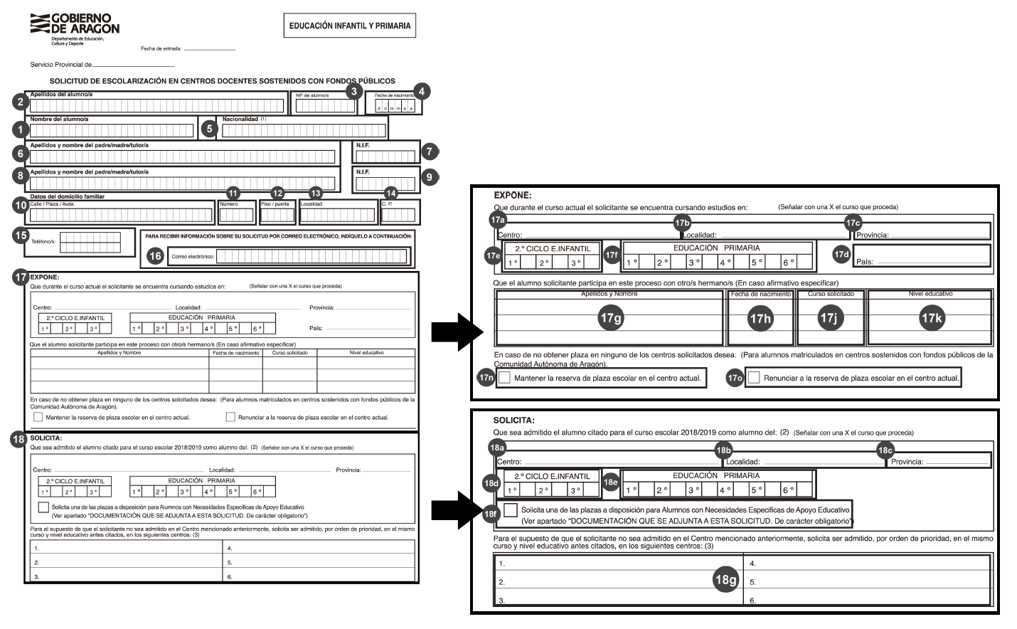 SCHOOLING FORMS COURSE 2108/19 (GOVERNMENT OF ARAGON) – Aula abierta de ...