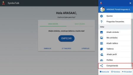 Symbotalk – 8 – Profile Management – Aula abierta de ARASAAC