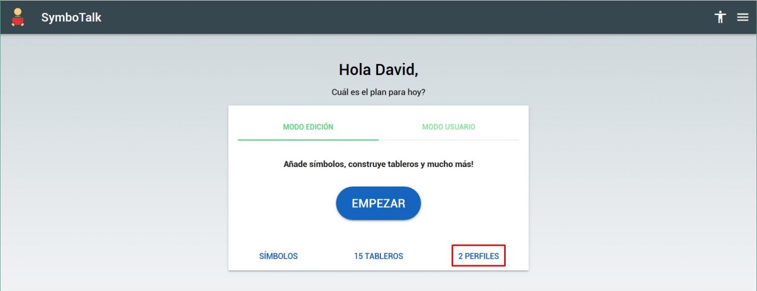 Symbotalk – 8 – Profile Management – Aula abierta de ARASAAC