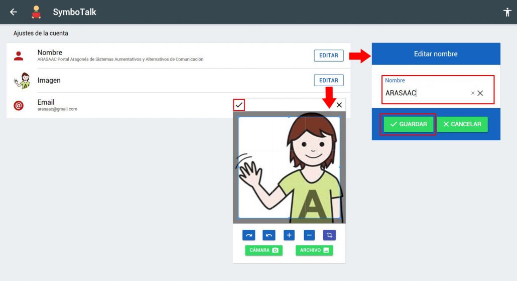 Symbotalk – 9 – SymboTalk Settings – Aula abierta de ARASAAC