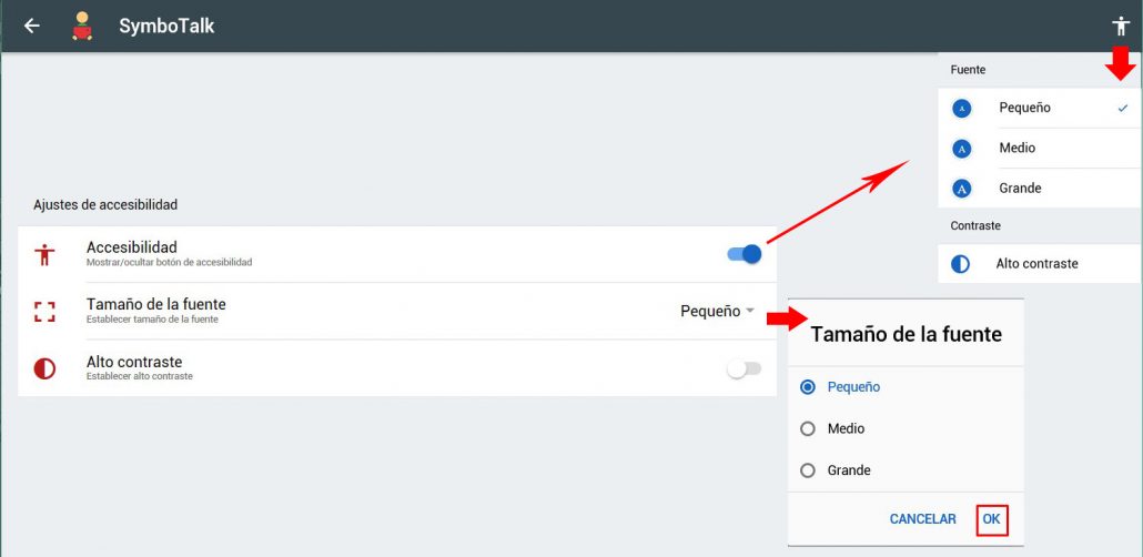 Symbotalk – 9 – SymboTalk Settings – Aula abierta de ARASAAC