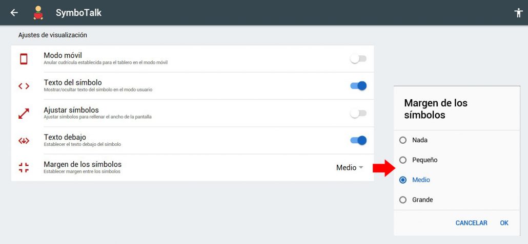 Symbotalk – 9 – SymboTalk Settings – Aula abierta de ARASAAC