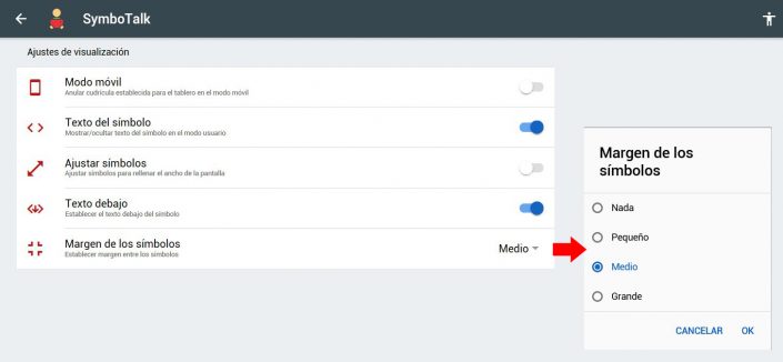 Symbotalk – 9 – SymboTalk Settings – Aula abierta de ARASAAC