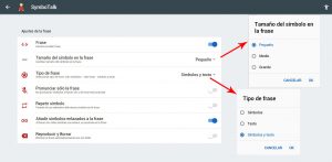 Symbotalk – 9 – SymboTalk Settings – Aula abierta de ARASAAC