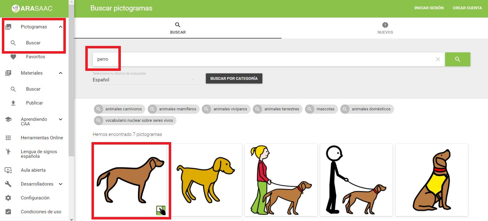 Tutorial 12 – ARASAAC Website – Nuclear Vocabulary – Aula abierta de ...