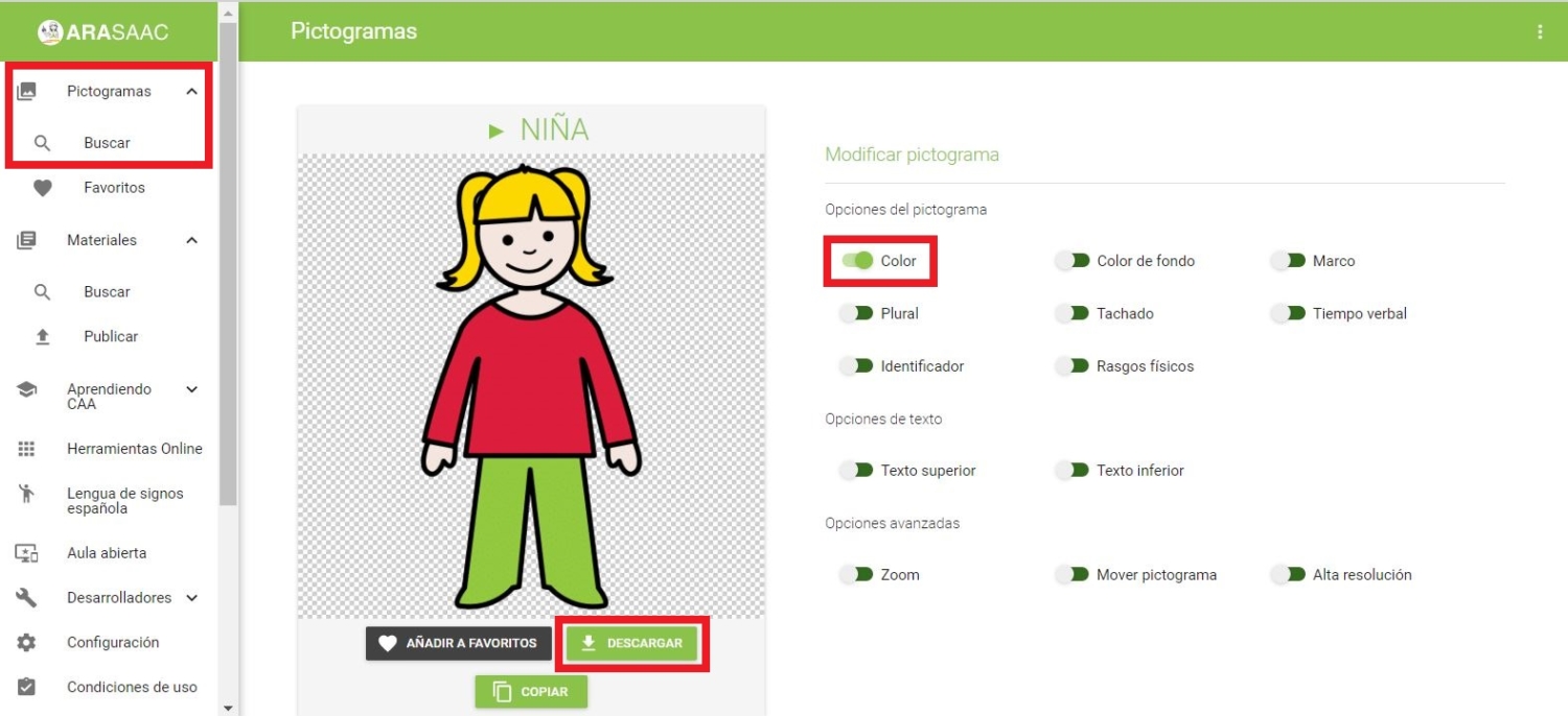 Tutorial 6 – ARASAAC Website – Customization – Transparent Pictograms ...