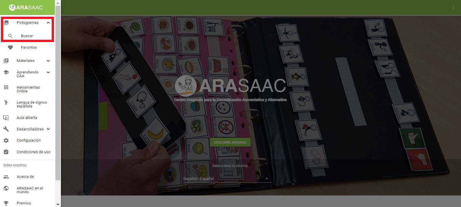 Tutorial 3 – ARASAAC Website – Pictogram Search – Search Box - Aula ...
