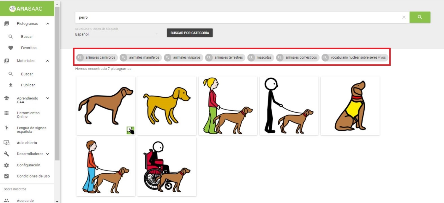 Tutorial 3 – ARASAAC Website – Pictogram Search – Search Box - Aula ...