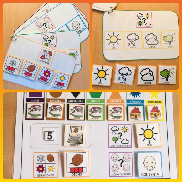 Materiales CAA – Agendas visuales con pictogramas – Aula abierta de ARASAAC