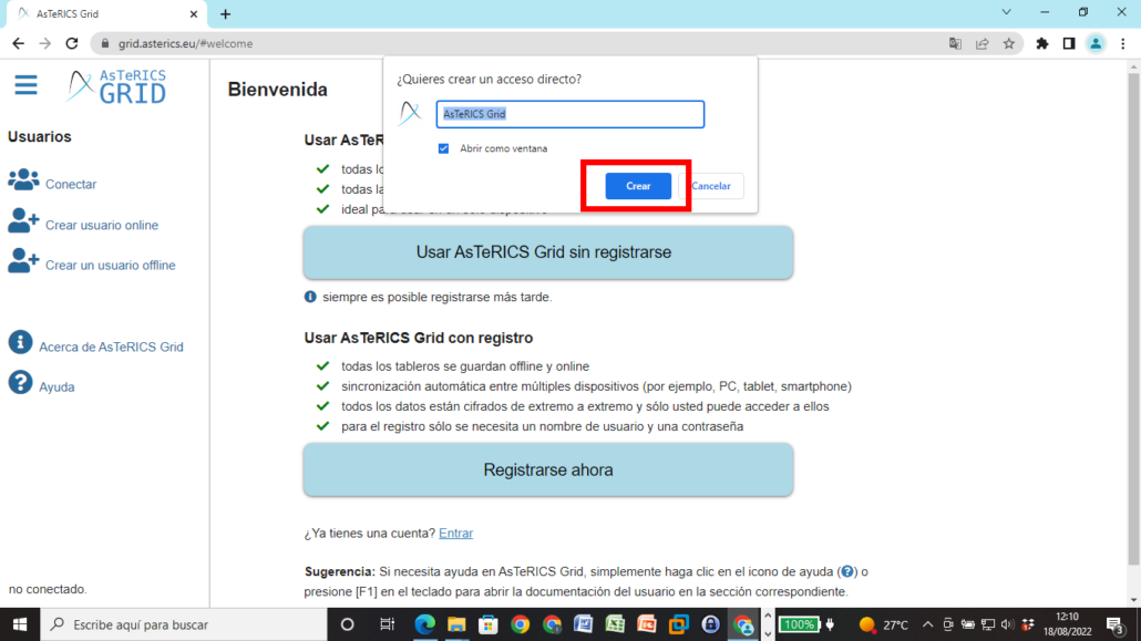 AsTeRICS Grid Dynamic Communicator – Windows Install as an Application ...