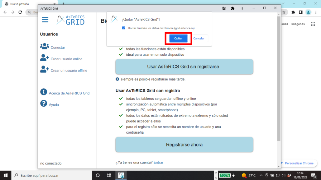 AsTeRICS Grid Dynamic Communicator – Installation as an app under Windows – Aula abierta de ARASAAC