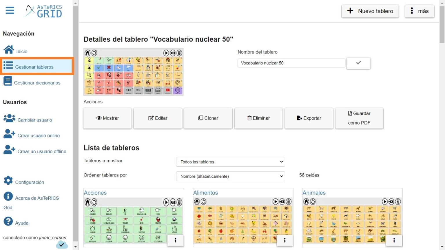 AsTeRICS Grid Communicator – 17 – Manage grids and backups - Aula abierta de ARASAAC