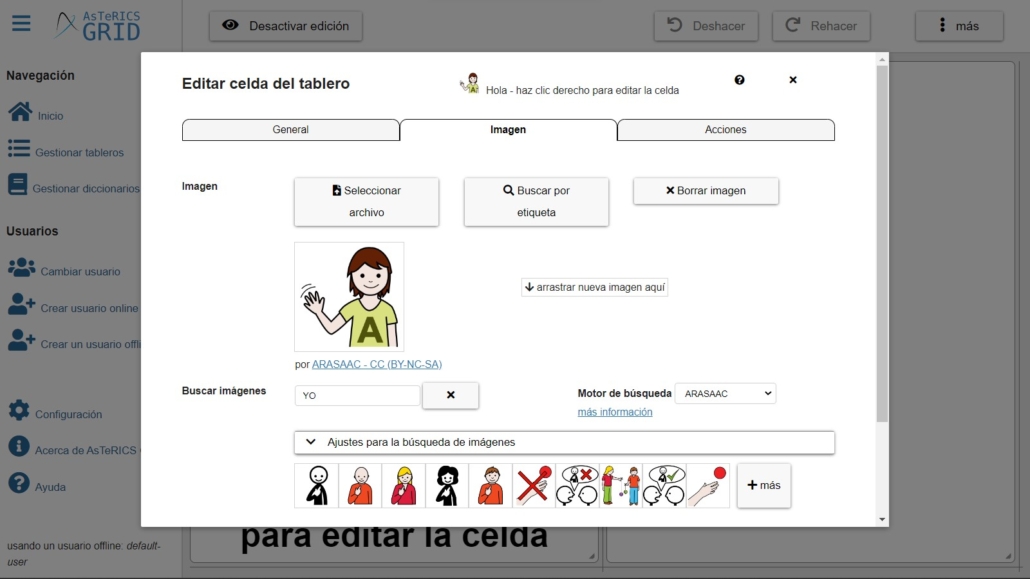 AsTeRICS Grid Communicator – Quick visual guide to create a new communicator in AsTeRICS Grid ...