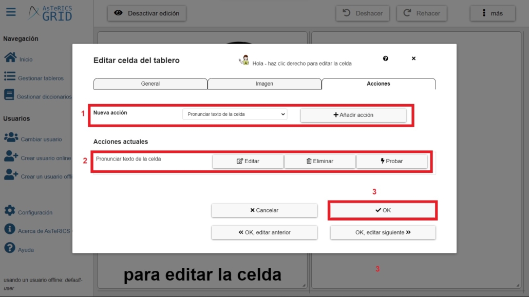 AsTeRICS Grid Communicator – Quick visual guide to create a new communicator in AsTeRICS Grid ...