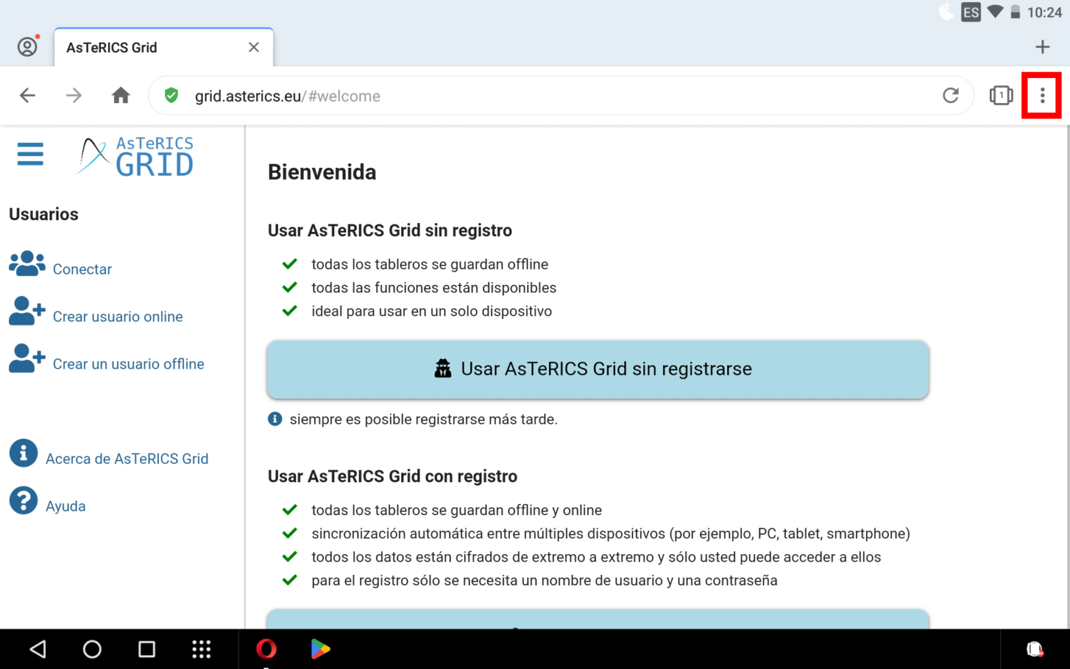 AsTeRICS Grid Dynamic Communicator – Installation as an app under Android – Aula abierta de ARASAAC